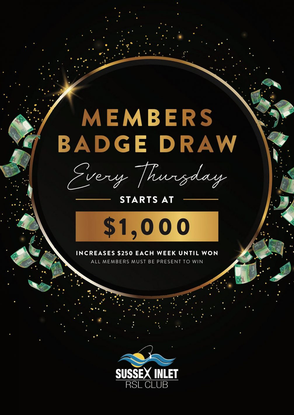 Members Badge Draw - Sussex RSL